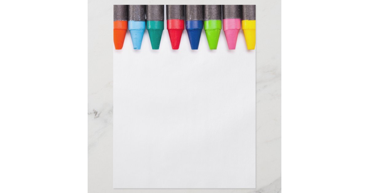 Row of Crayons Flyer | Zazzle