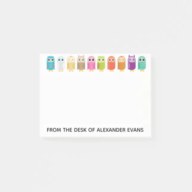 Row of Owls Post-it Notes | Zazzle