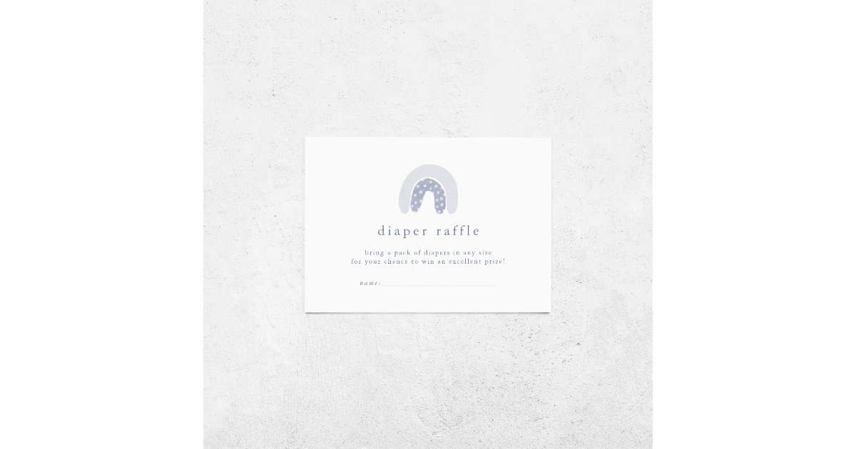 ROWAN Boy Boho Rainbow Baby Shower Diaper Raffle Enclosure Card | Zazzle