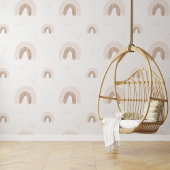 ROWAN Cute Unique Girl Pink Boho Rainbow Nursery Wallpaper | Zazzle