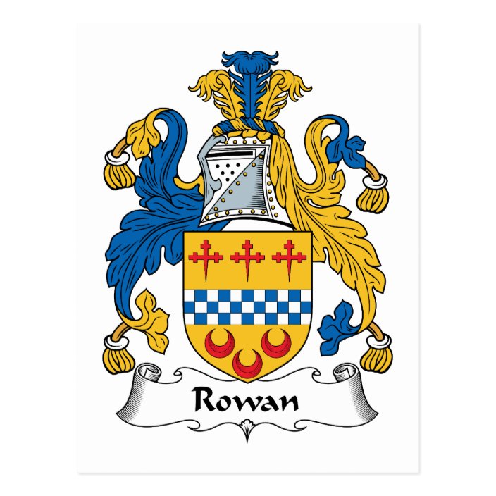 Rowan Family Crest Postcard | Zazzle.com