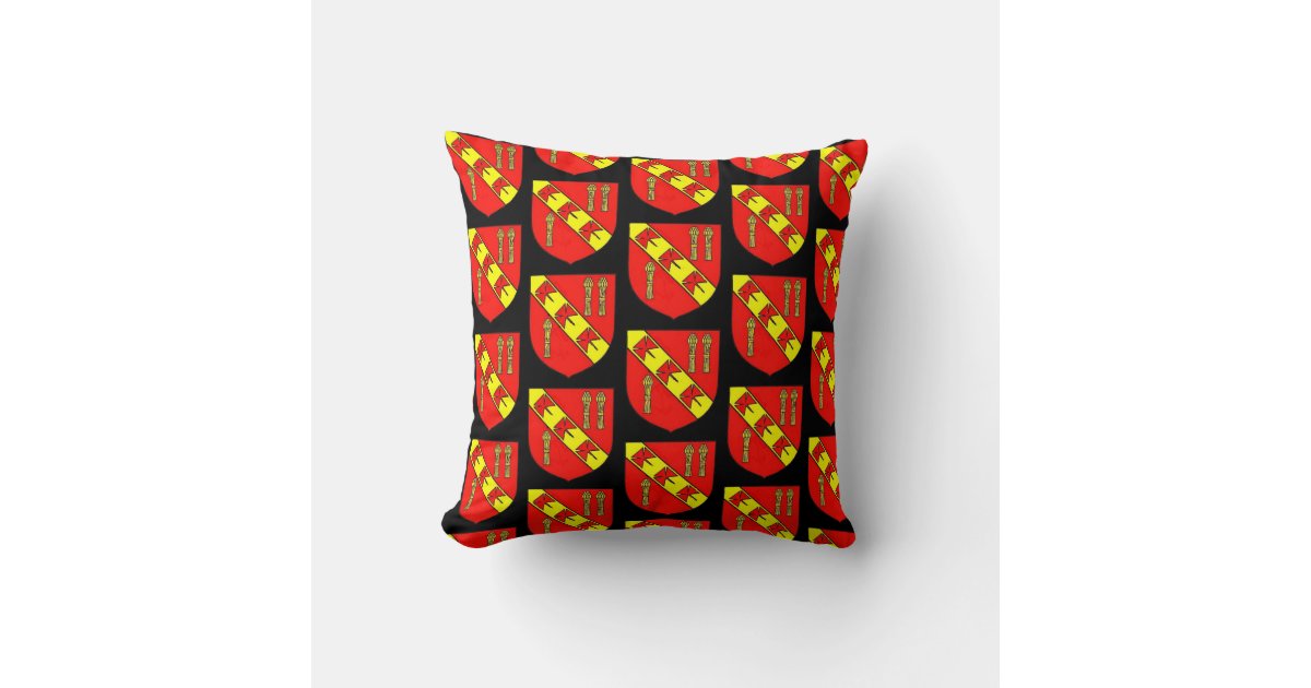 Rowe Family Crest Coat of Arms Throw Pillow | Zazzle