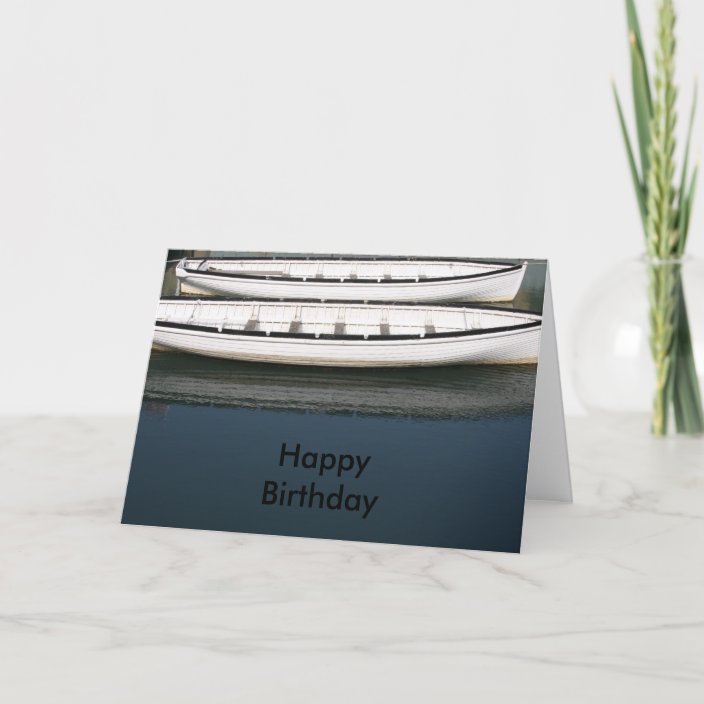 Rowing Boats Happy Birthday Card | Zazzle.com