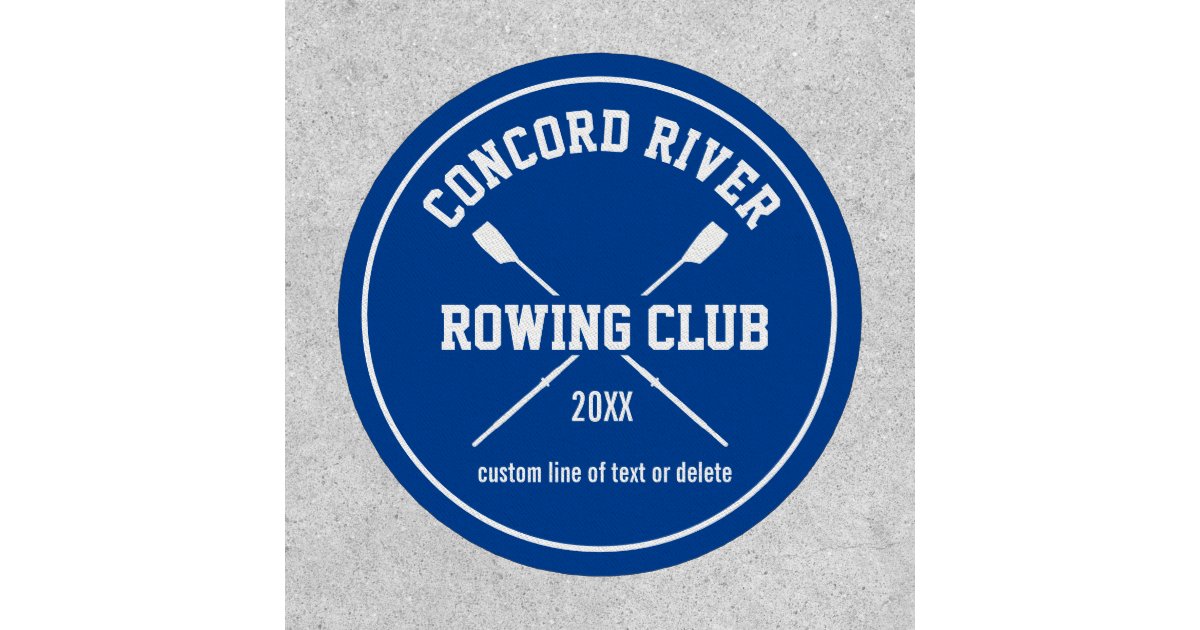Rowing Crew Club Your Team Color Text Custom Patch | Zazzle