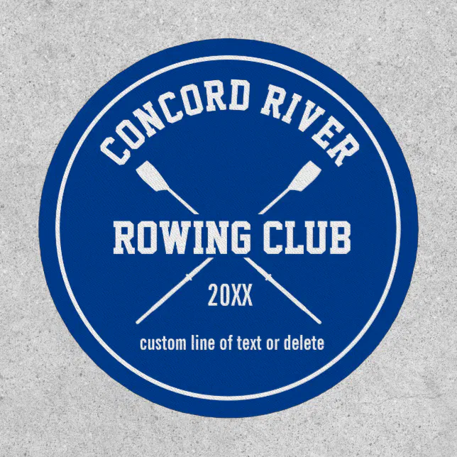 Rowing Crew Club Your Team Color Text Custom Patch | Zazzle