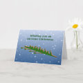 Rowing crew green silhouette christmas card | Zazzle