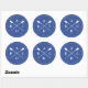 Rowing crossed oars monogram navy classic round sticker | Zazzle