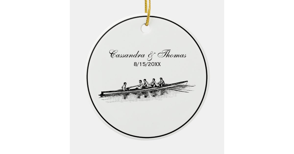 Rowing Rowers Crew Team Water Sports Ceramic Ornament | Zazzle
