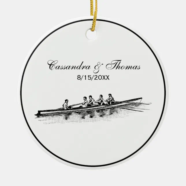Rowing Rowers Crew Team Water Sports Ceramic Ornament | Zazzle