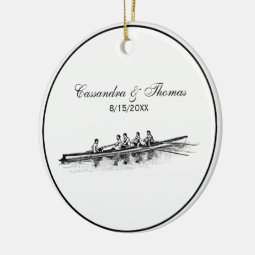 Rowing Rowers Crew Team Water Sports Ceramic Ornament | Zazzle