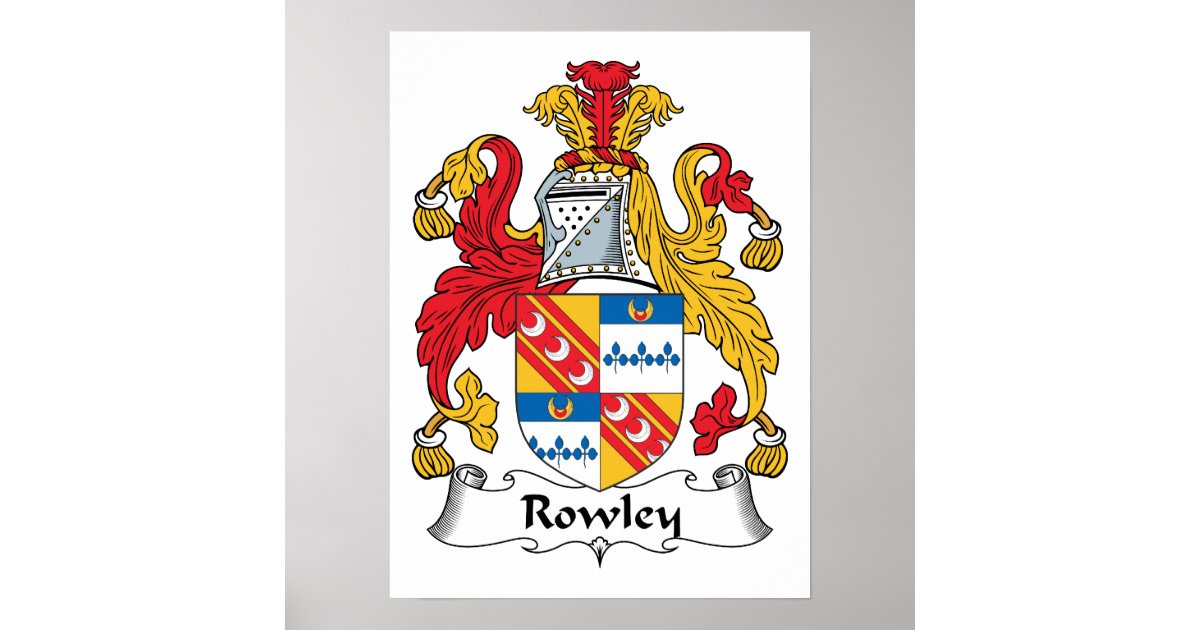 Rowley Family Crest Poster | Zazzle