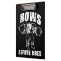 Rows Before Hoes - Funny Barbell Row Workout Clipboard | Zazzle