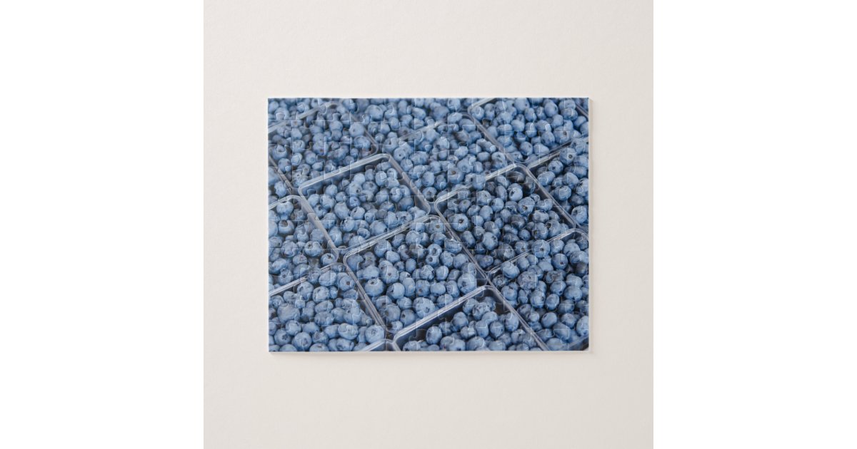 Rows of blueberries jigsaw puzzle | Zazzle