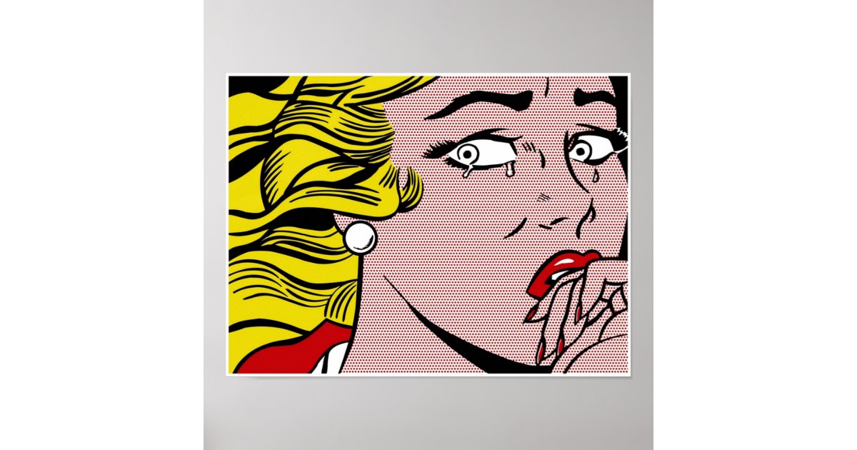 Roy LIchtenstein Crying Girl Poster | Zazzle