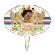 Royal African Princess Pink and Green Baby Shower Cake Topper | Zazzle