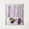 Royal African Princess Purple & Silver Backdrop | Zazzle
