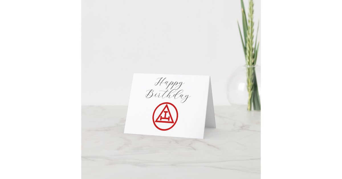 Royal Arch Freemason Masonic Mason Birthday Thank You Card | Zazzle
