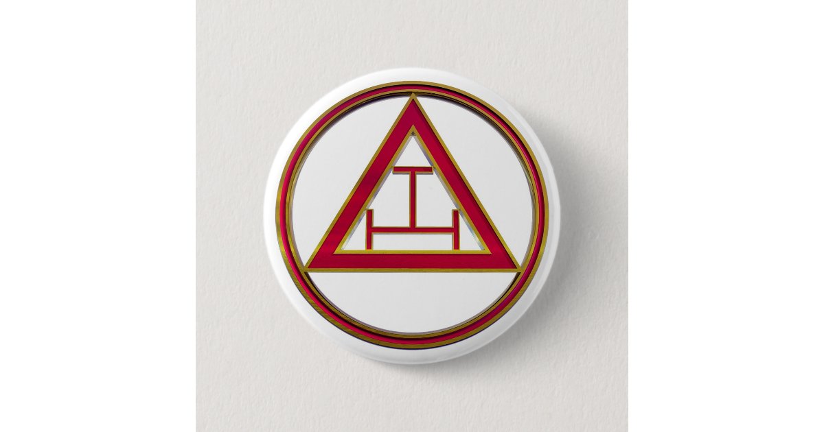 Royal Arch Triple Tau Button | Zazzle