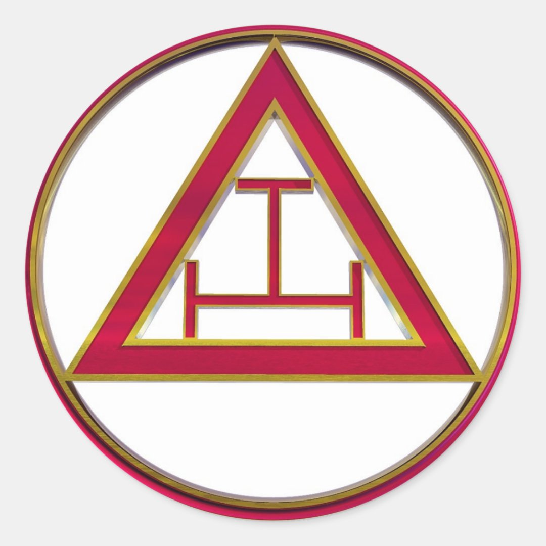 Royal Arch Triple Tau Classic Round Sticker | Zazzle