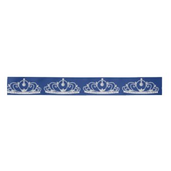 Royal Blue 3 Inch Satin Tiara Ribbon | Zazzle