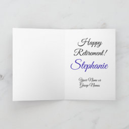 Royal Blue 60 and Retired Happy Retirement Card | Zazzle