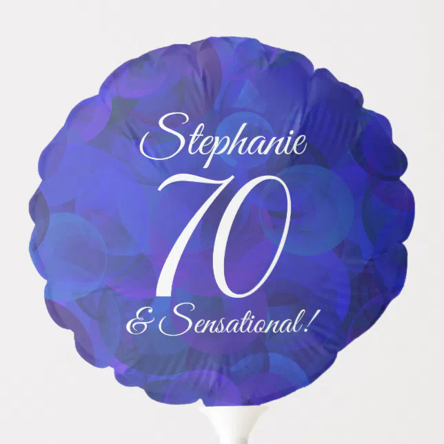 Royal Blue 70 and Sensational Birthday Party Balloon | Zazzle