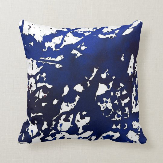 Royal Blue Abstract Watercolor Pillow | Zazzle.com