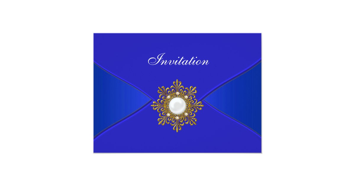 Royal Blue All Occasion Party Invitation | Zazzle.com