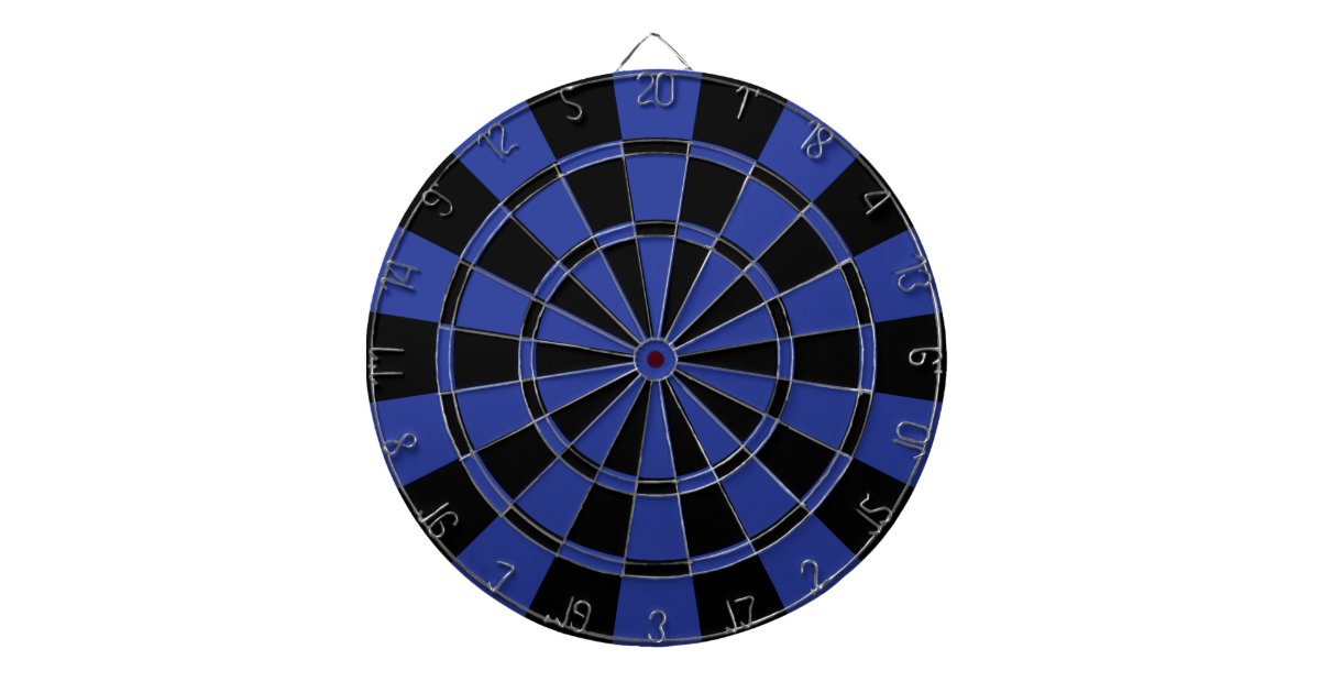 Royal Blue And Black Dart Board | Zazzle