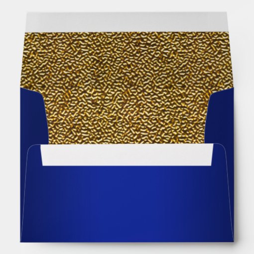 Royal Blue and Gold Envelope for 5x7 Sizes | Zazzle