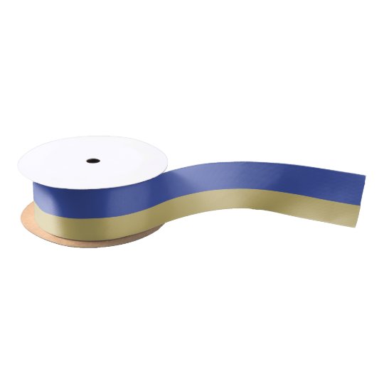 Royal Blue and Gold Striped Satin Ribbon | Zazzle.com