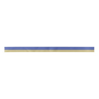 Royal Blue and Gold Striped Satin Ribbon | Zazzle