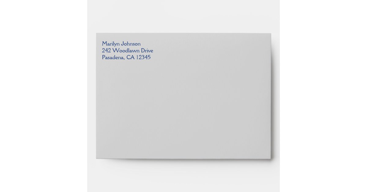 Royal Blue and Silver Envelope for 5"x7" Sizes | Zazzle