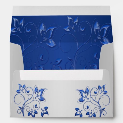 Royal Blue and Silver Envelope for 5x7 Sizes | Zazzle