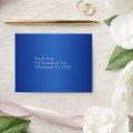 Royal Blue and Silver Envelope for Reply Cards | Zazzle