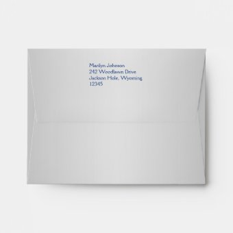 Royal Blue and Silver Envelope for RSVP Card | Zazzle