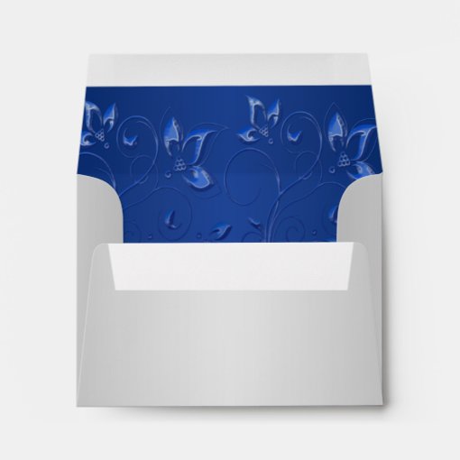 Royal Blue and Silver Envelope for RSVP Card | Zazzle