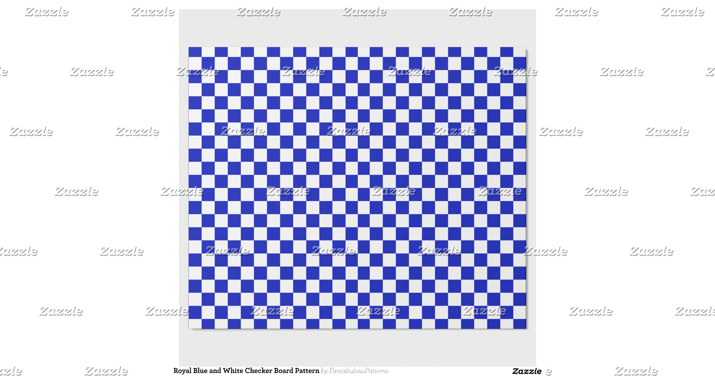 Royal Blue and White Checker Board Pattern Wrapping Paper | Zazzle