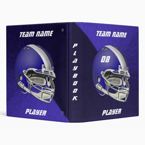 Royal Blue and White Football Helmet Binder | Zazzle
