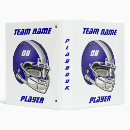 Royal Blue and White Football Helmet Binder | Zazzle