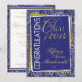 Royal Blue and Yellow Graduation Invitation | Zazzle
