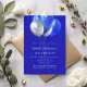 Royal blue balloons birthday invitation postcard | Zazzle