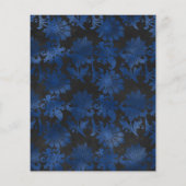 Royal Blue, Black and Silver Floral Wedding Invite Flyer | Zazzle