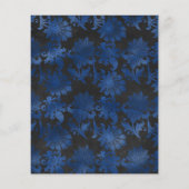 Royal Blue, Black and Silver Floral Wedding Invite Flyer | Zazzle