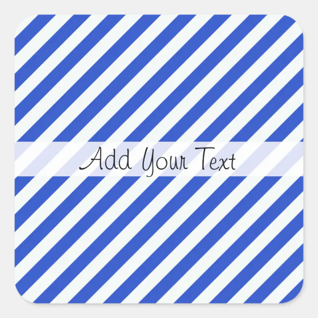 Royal Blue Combination Stripes by Shirley Taylor Square Sticker | Zazzle