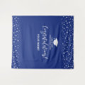 Royal Blue Confetti Congratulation Graduation Tapestry | Zazzle