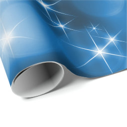 Royal blue diamond luxury BIRTHDAY WEDDING WRAP Wrapping Paper | Zazzle