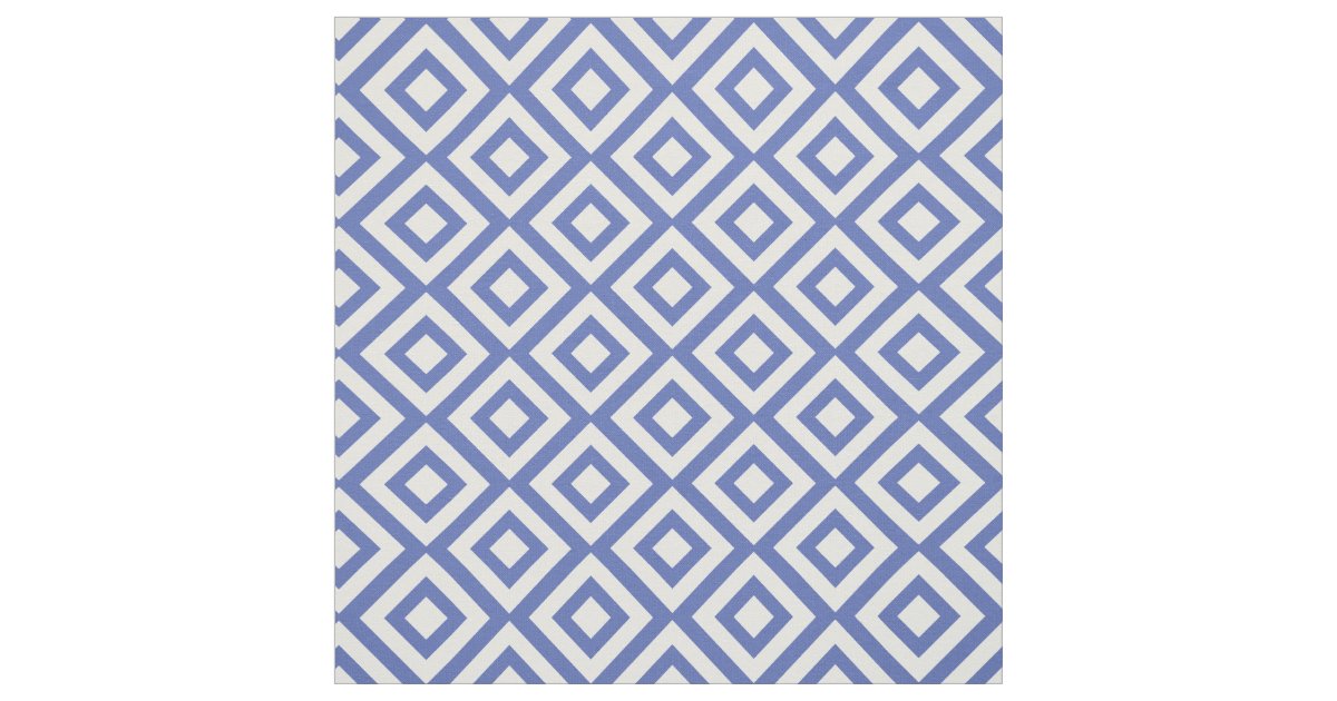 Royal Blue Diamonds Pattern Fabric | Zazzle
