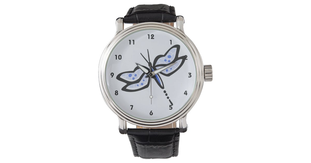 Royal Blue Dragonfly Watch | Zazzle