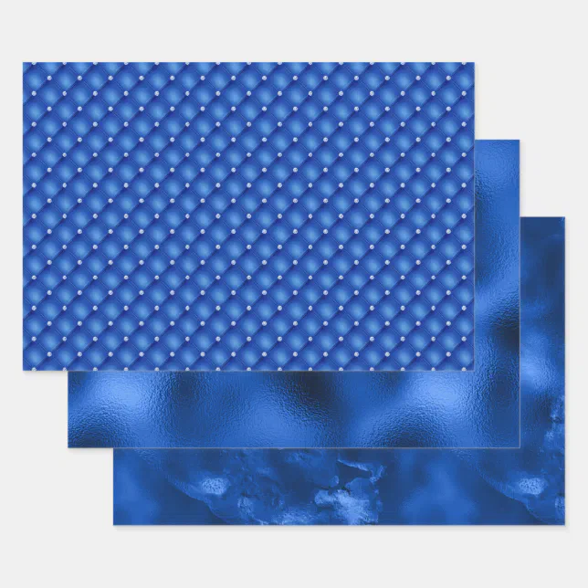 Royal Blue Foil Hanukkah Wrapping Paper Sheets | Zazzle